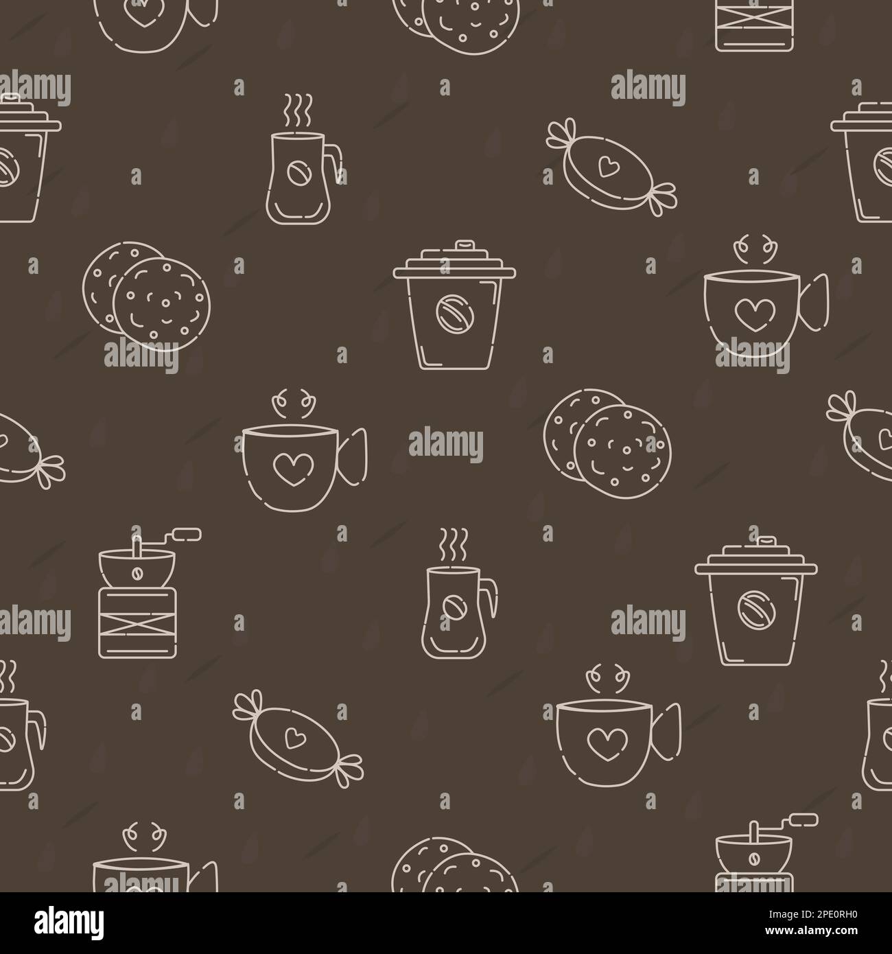 Seamless brown beige coffee vector hi-res stock photography and images ...