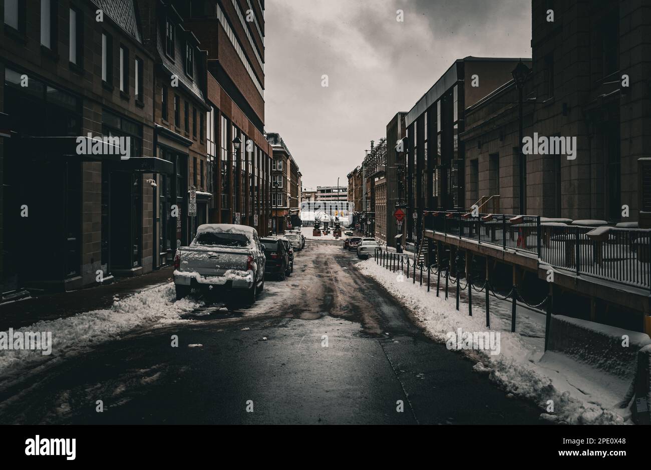 snow covered streets of downtown halifax Stock Photo - Alamy