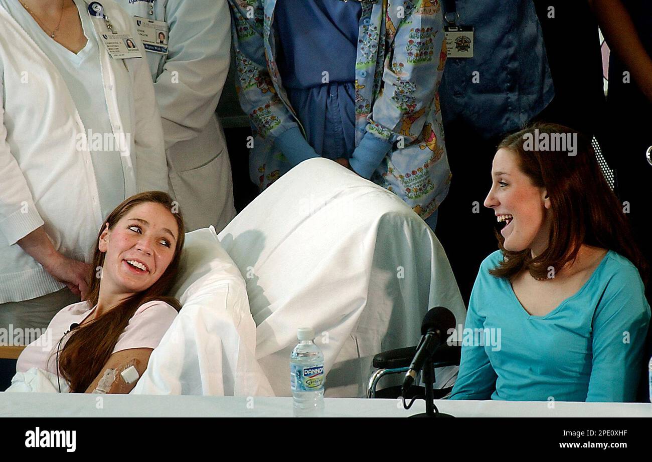 Emily Benton, 20, left, and her sister Katie Benton, 21, both of ...