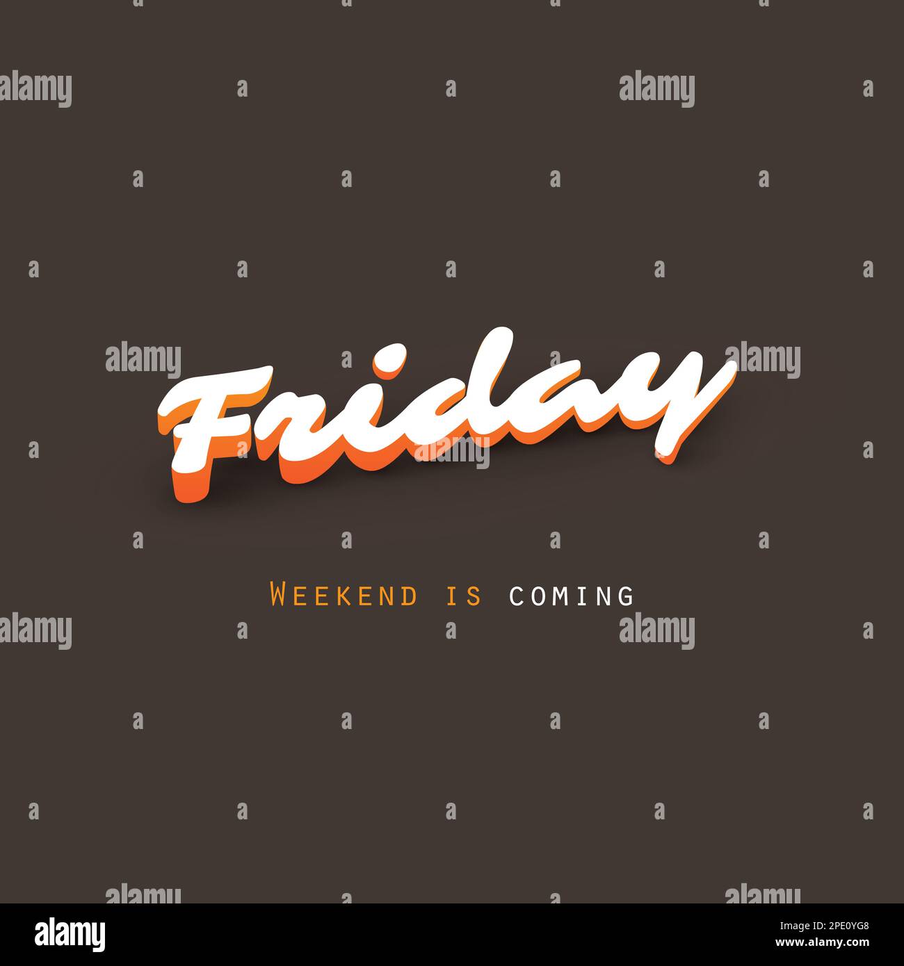 Friday - Weekend is Coming - Banner Design Template Stock Vector Image ...