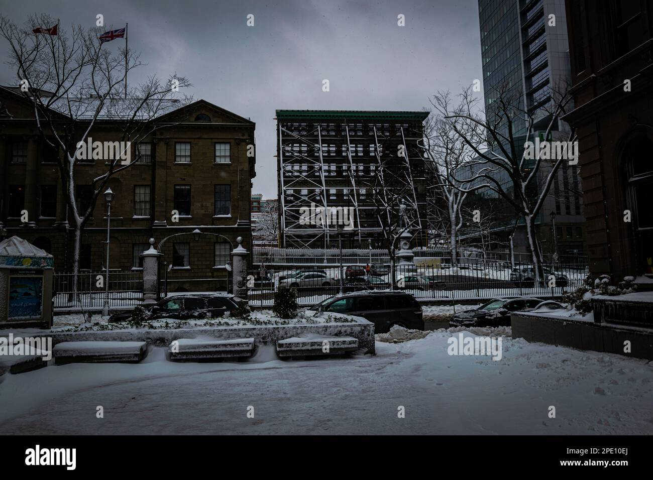 a view Province House Square from george street contianing Province ...