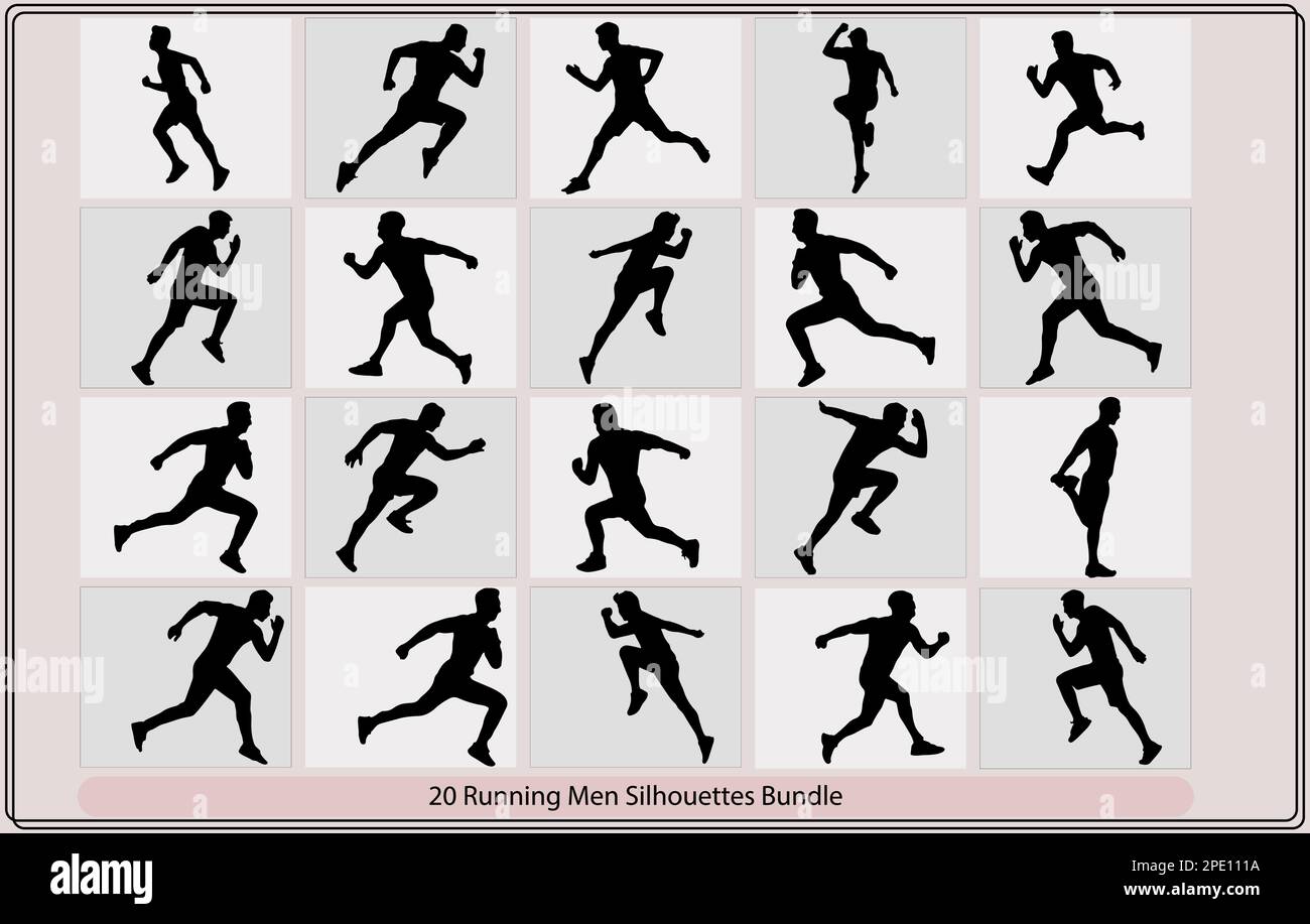 Runner vector silhouette hi-res stock photography and images - Alamy