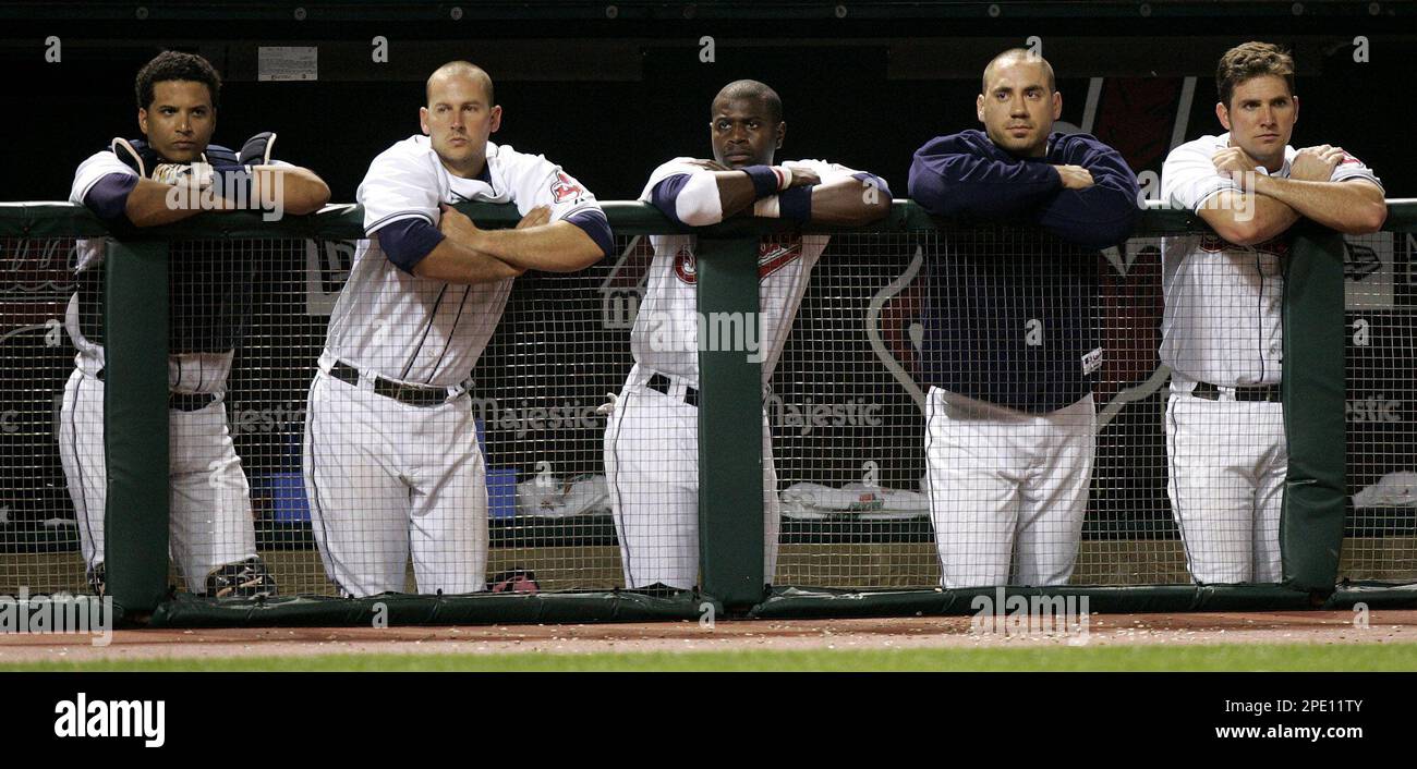 Cleveland Indians' Victor Martinez, Josh Bard, Brandon Phillips, Travis ...