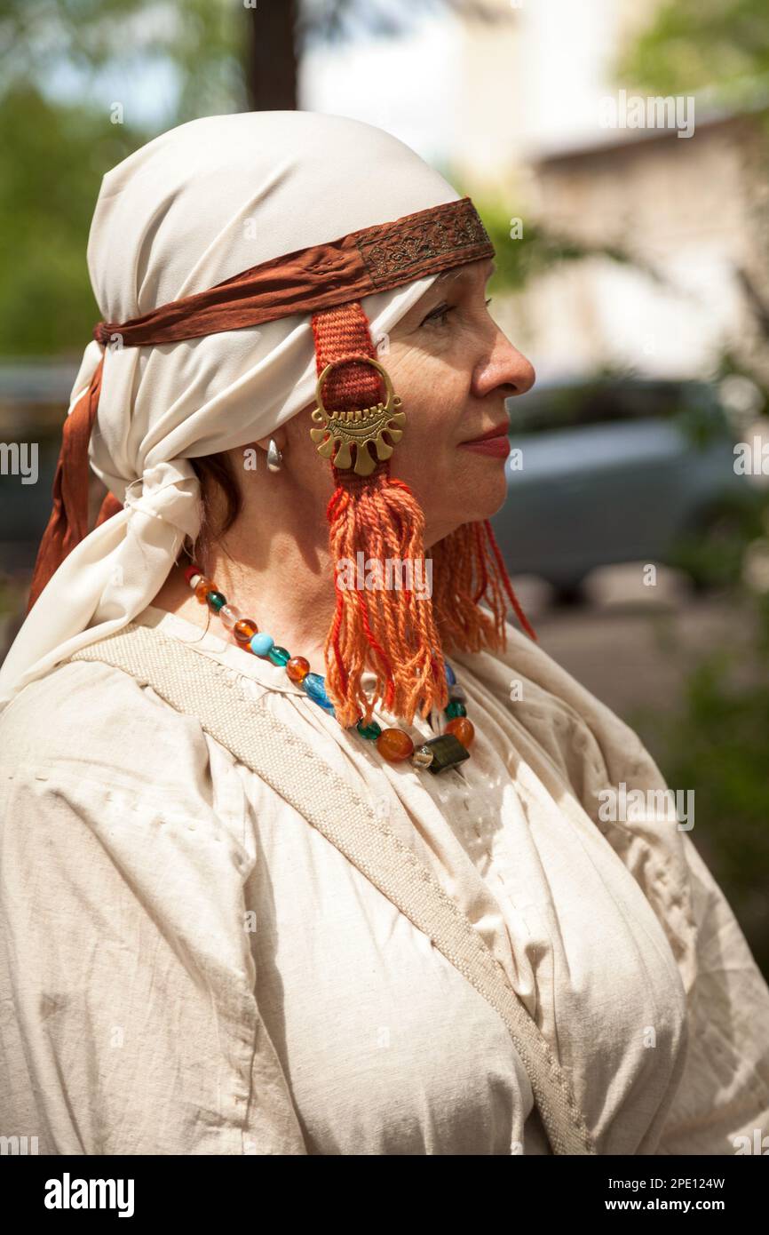 Khabarovsk, Russia - June 11, 2017: Middle ages period costume - senior ...