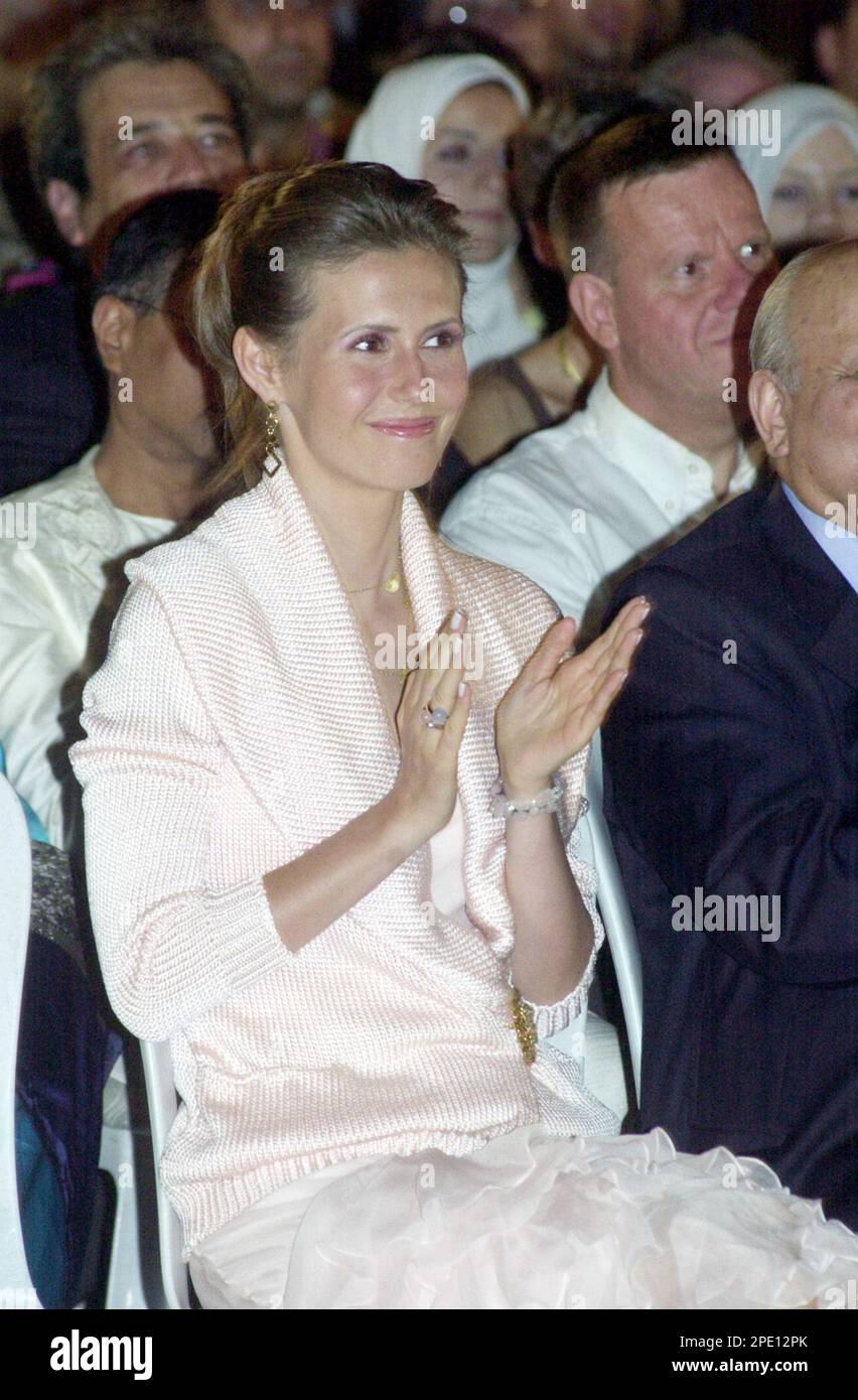 Asma Assad , wife of Syrian President Bashar Assad, during a Jazz ...