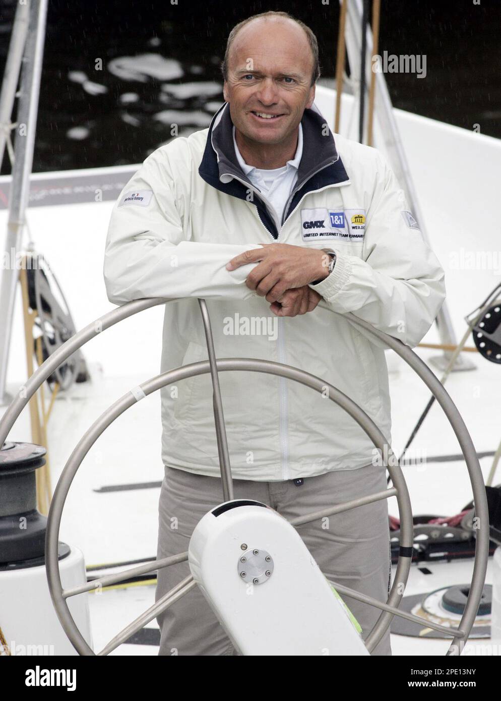 Jesper Bank aus Daenemark, Skipper des "United Internet Team Germany ...