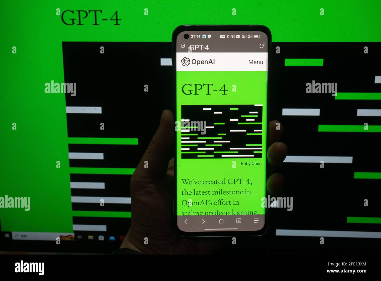SHANGHAI, CHINA - MARCH 15, 2023 - A young man visits and tries out ...