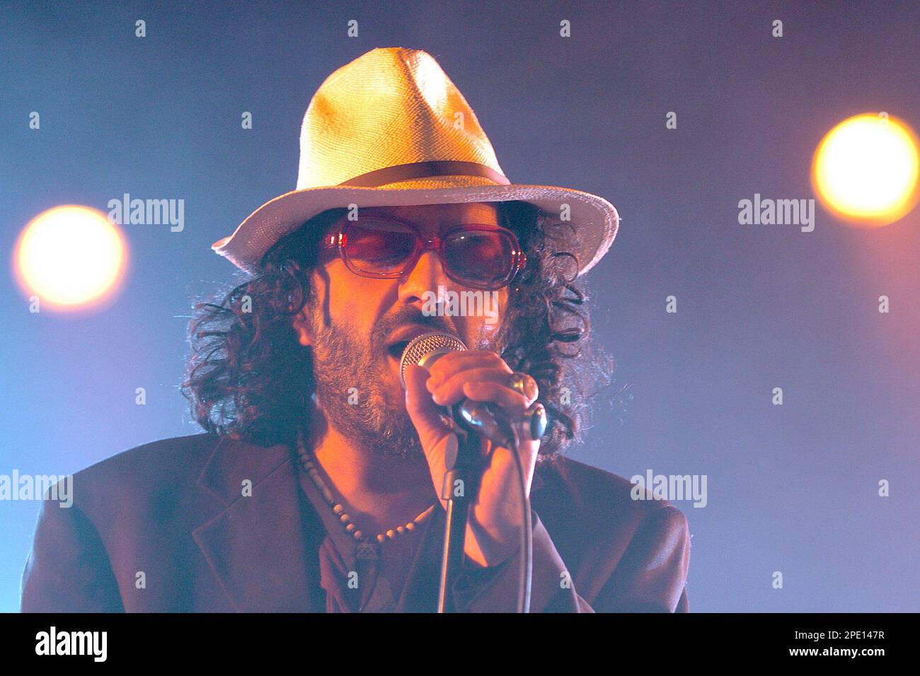 Algerian singer Rachid Taha sings on the main stage during the opening ...