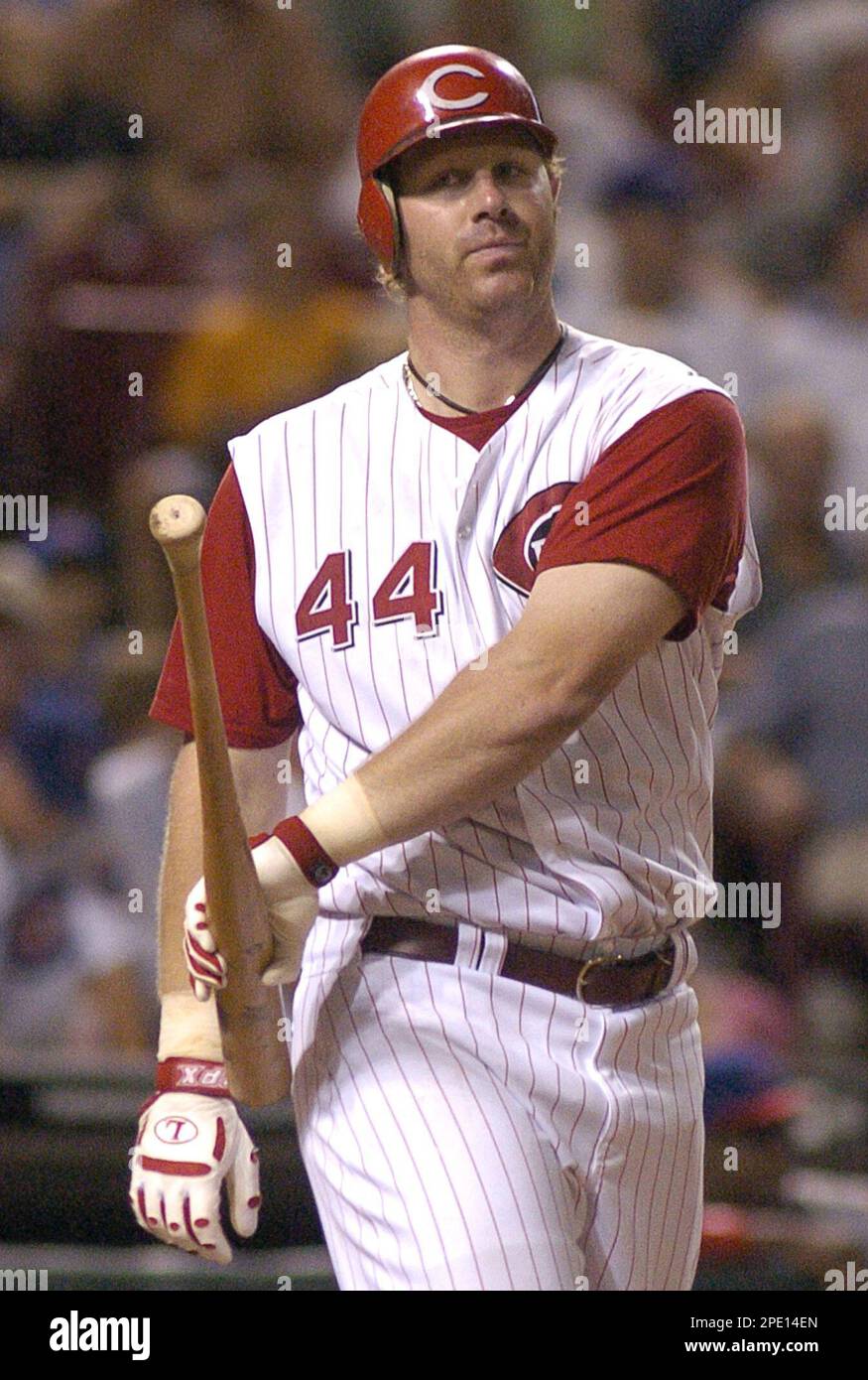 Cincinnati Reds' Adam Dunn reacts after striking out against Chicago ...