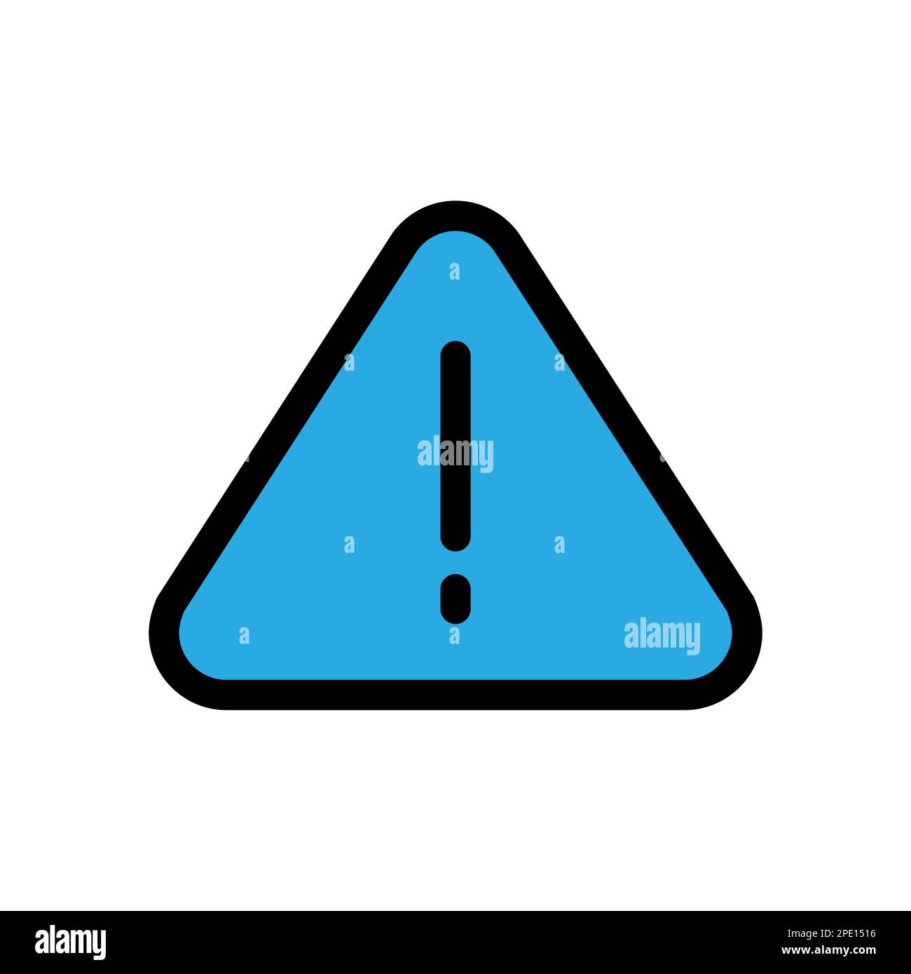 Attention line icon isolated on white background. Black flat thin icon ...