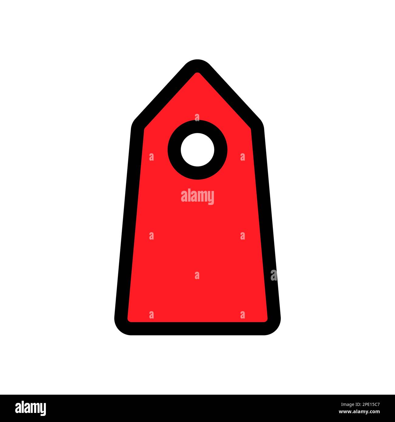 Price tag line icon isolated on white background. Black flat thin icon ...