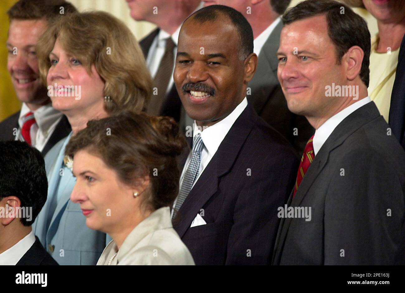 Roger Gregory, center, flanked by fellow nominees Judge Edith Brown ...