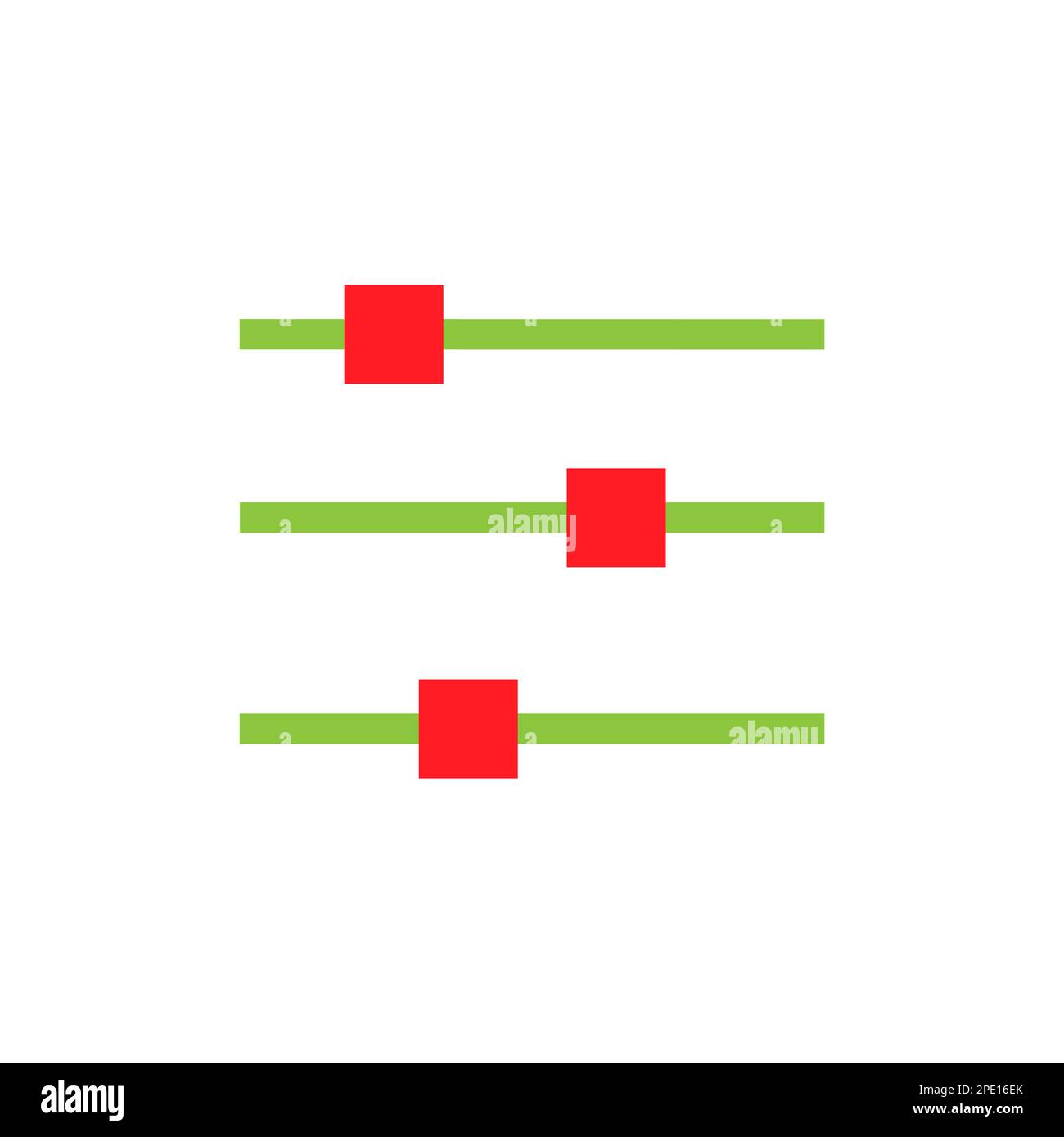 Setting line icon isolated on white background. Black flat thin icon on ...