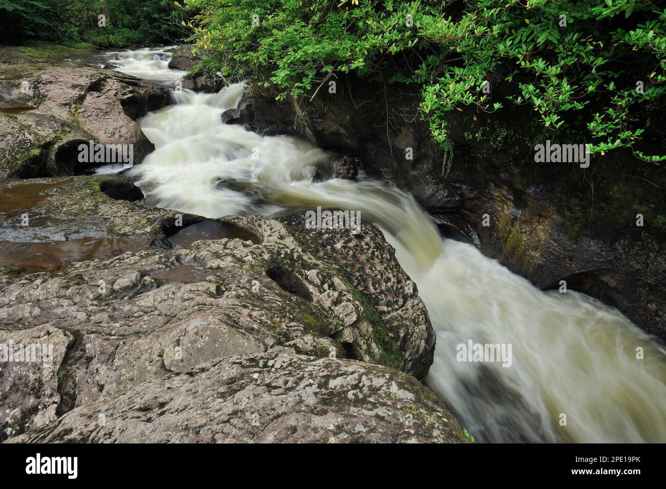 Buchanty Spout waterfall on the River Almond a tributary of the River ...