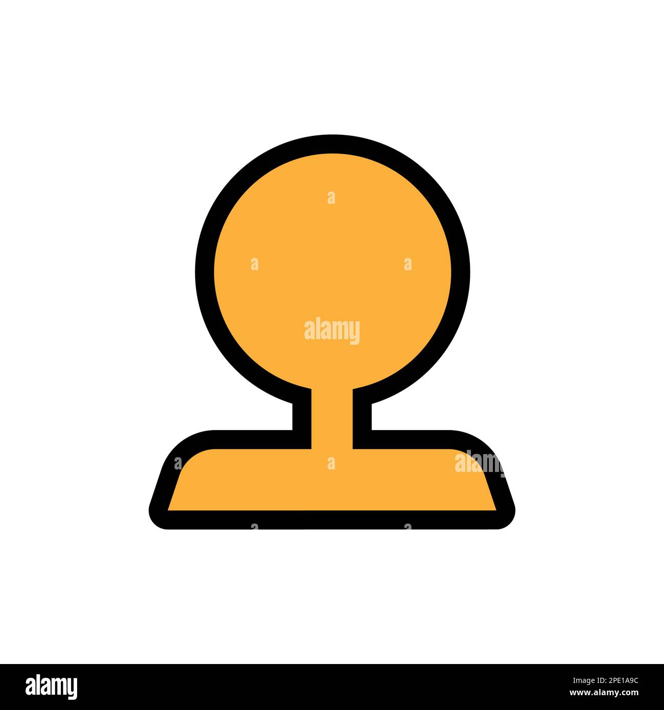 Person line icon isolated on white background. Black flat thin icon on ...