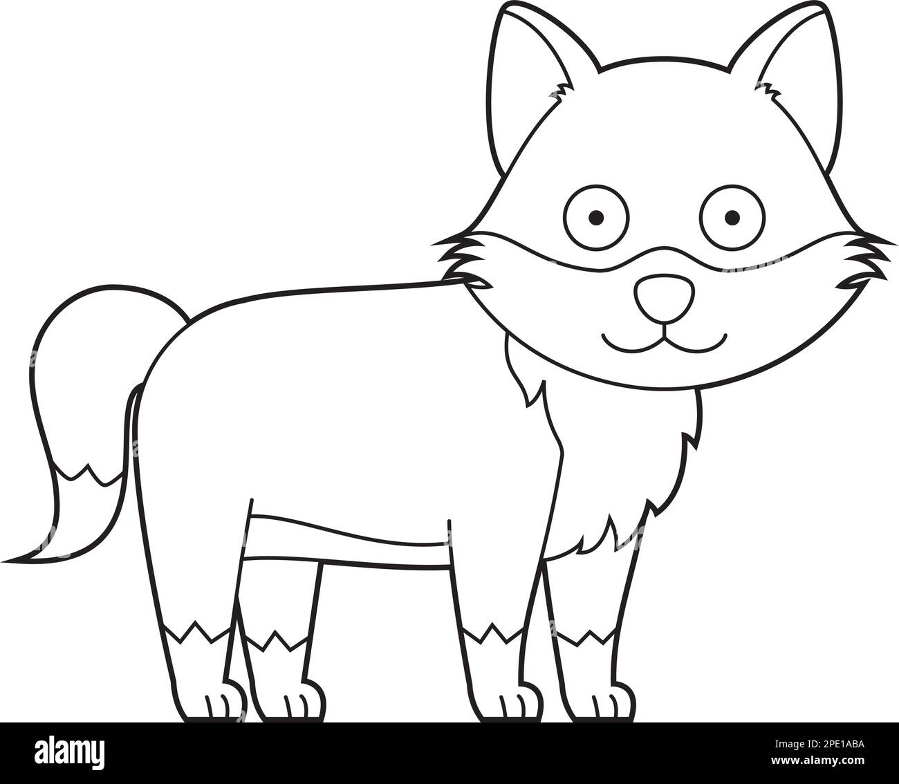 Cartoon illustration wolf hi-res stock photography and images - Alamy
