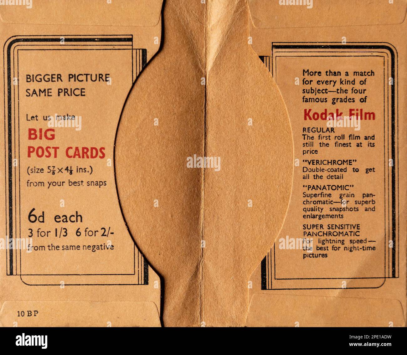 Inside of a vintage Folder photographic prints folder, featuring ...