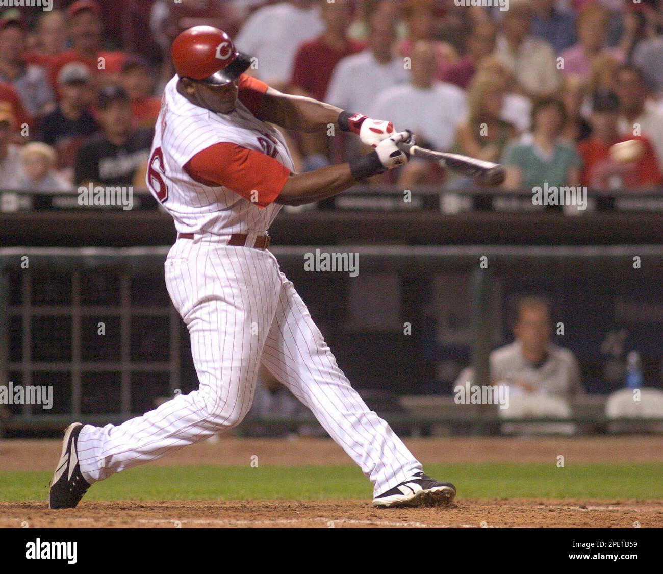 Cincinnati Reds' Wily Mo Pena hits a double that scored Adam Dunn to ...