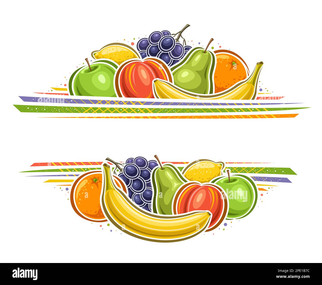 Vector border for Fruits with blank copy space for ad text, decorative ...