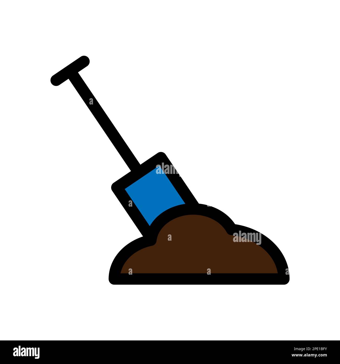 Excavation line icon isolated on white background. Black flat thin icon ...