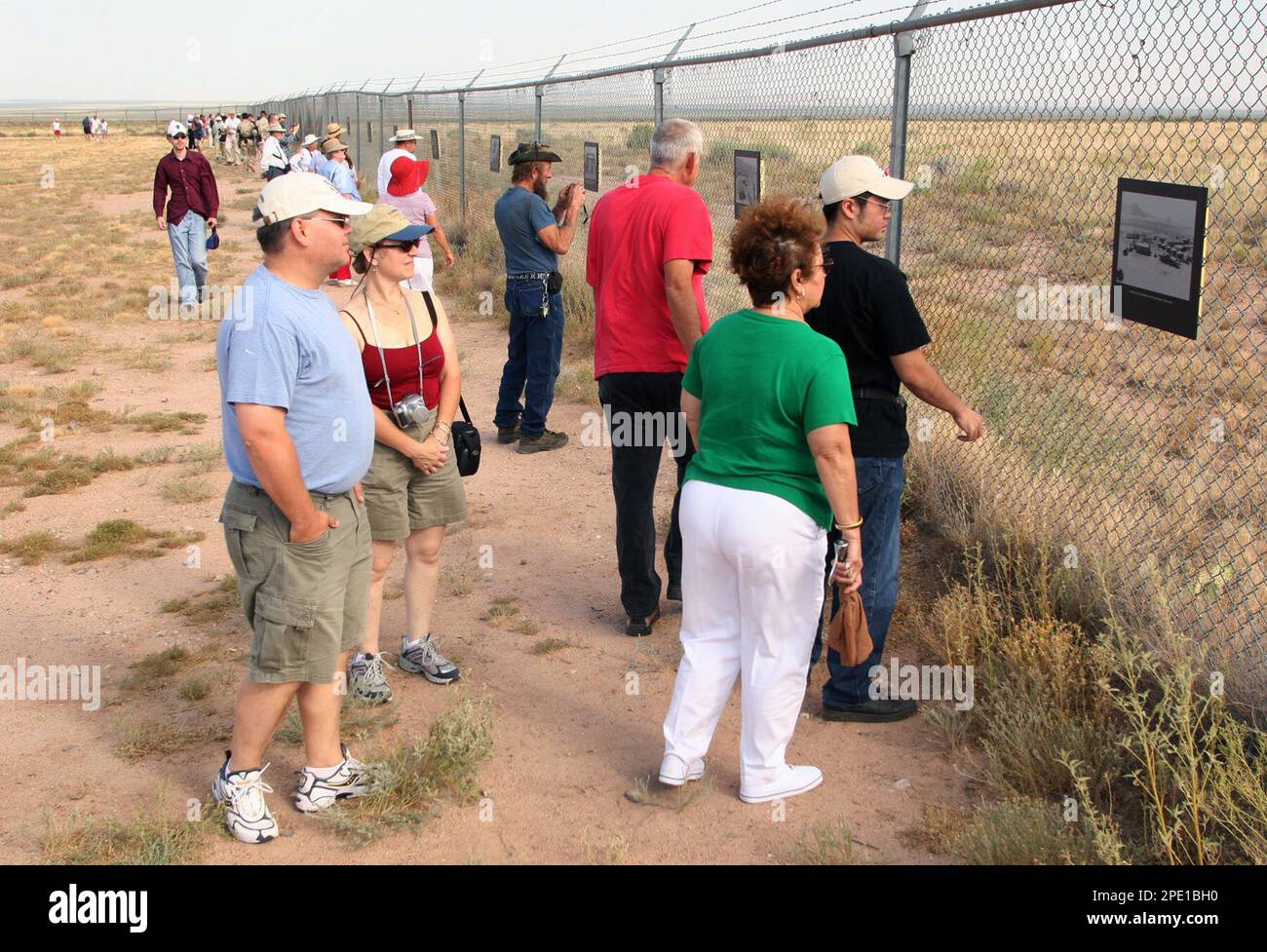 Visitors at the Trinity Site, where the first atomic bomb was tested 60 ...