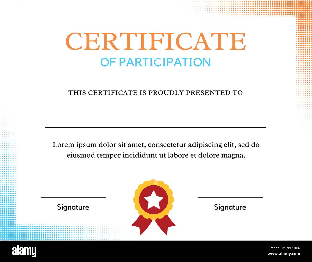 Certificate of Participation Stock Vector Image & Art - Alamy