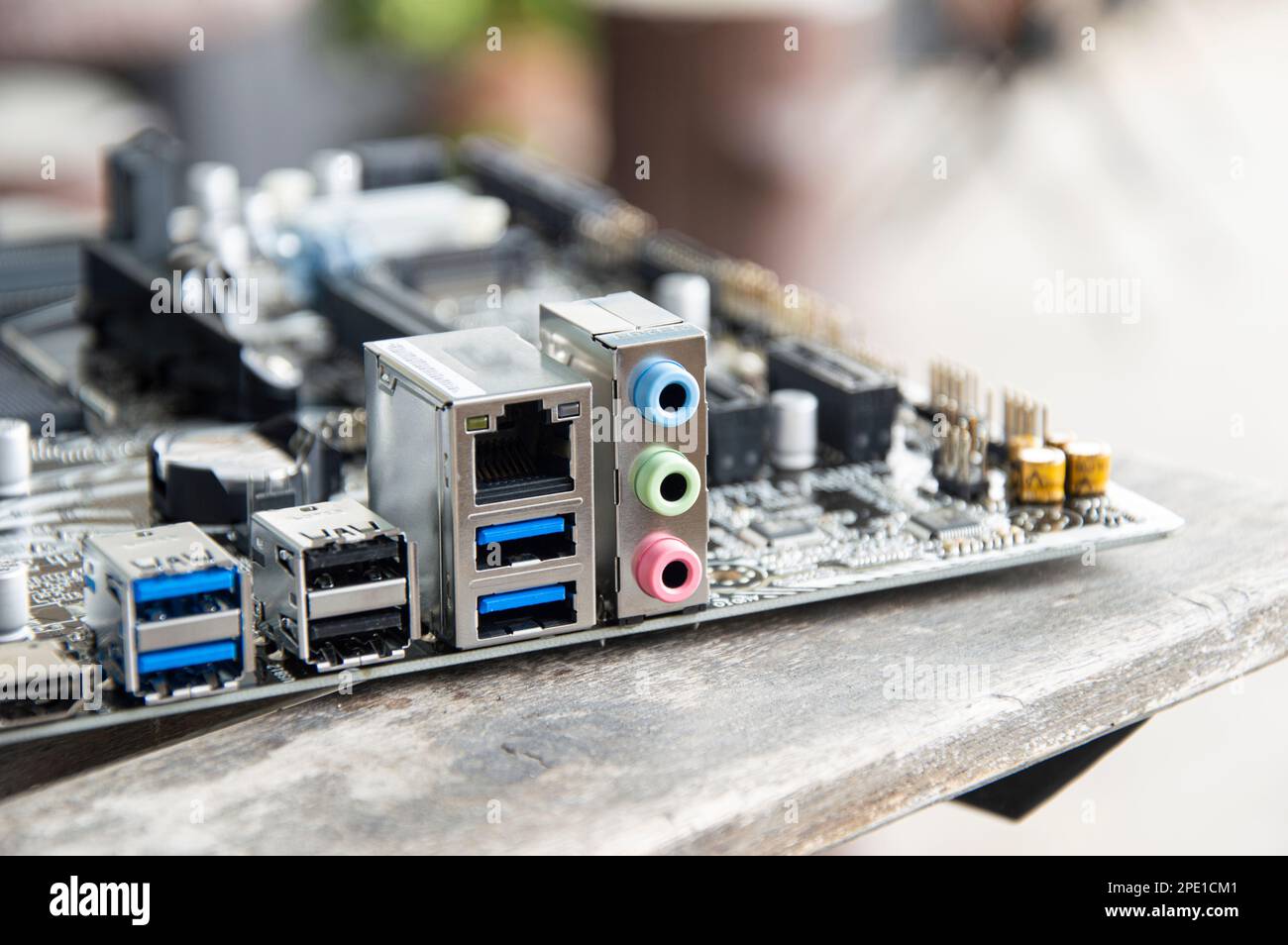 side view of the computer motherboard Stock Photo - Alamy