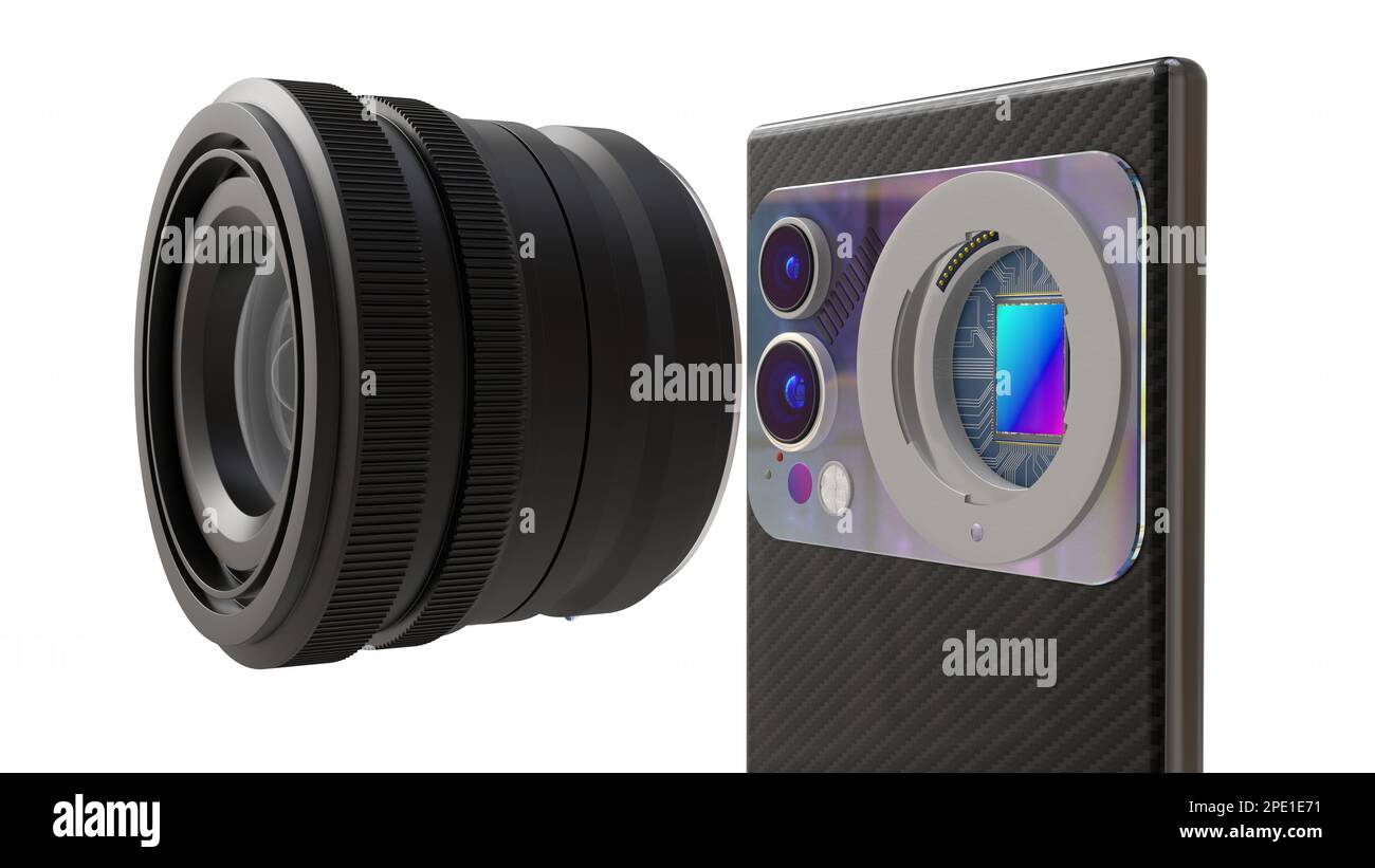 Future Smartphone Concept Illustration. This high-quality, detailed 3D ...