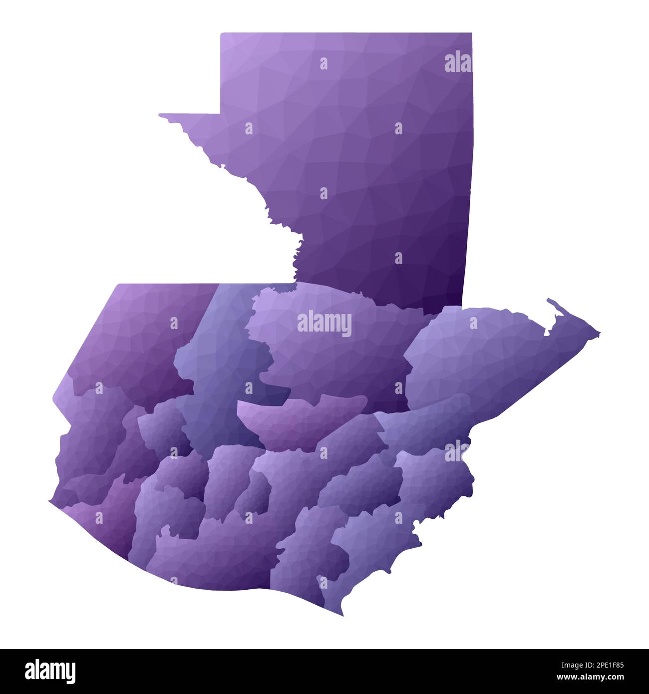 Guatemala map. Geometric style country outline. Optimal violet vector ...