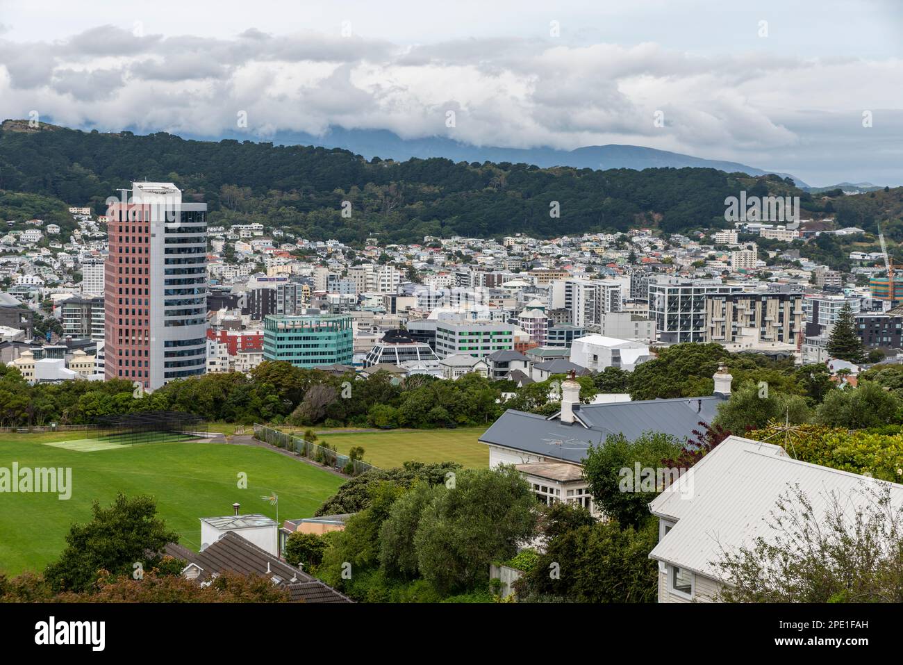 Wellington, New Zealand. View over city from Kelburn heights Stock ...