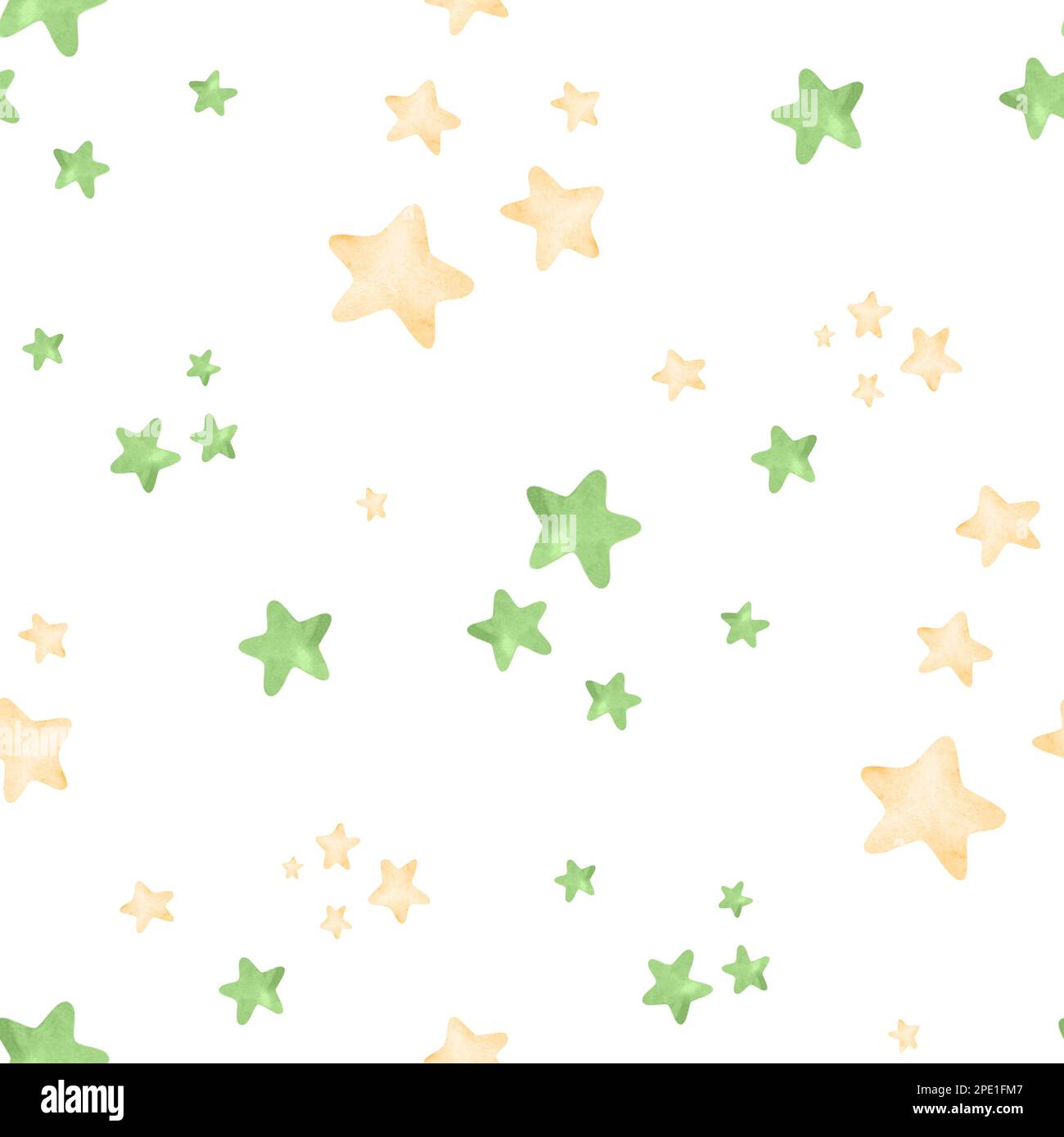 Watercolor seamless pattern cartoon stars, clouds. Cute baby patterns ...