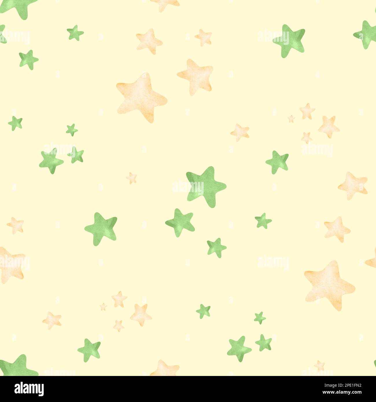 Watercolor seamless pattern cartoon stars, clouds. Cute baby patterns ...