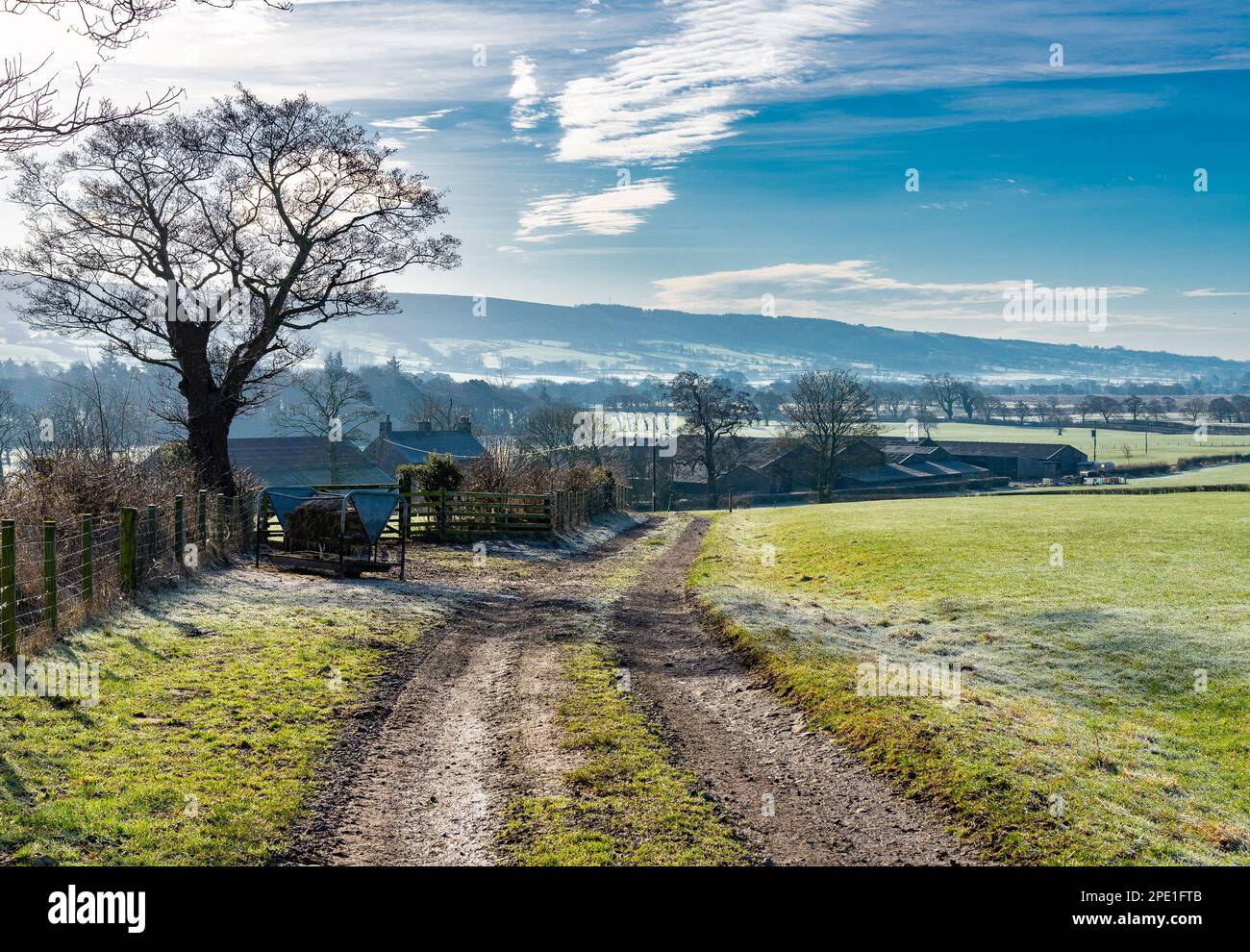 A frosty morning, Chipping, Preston, Lancashire, UK Stock Photo - Alamy