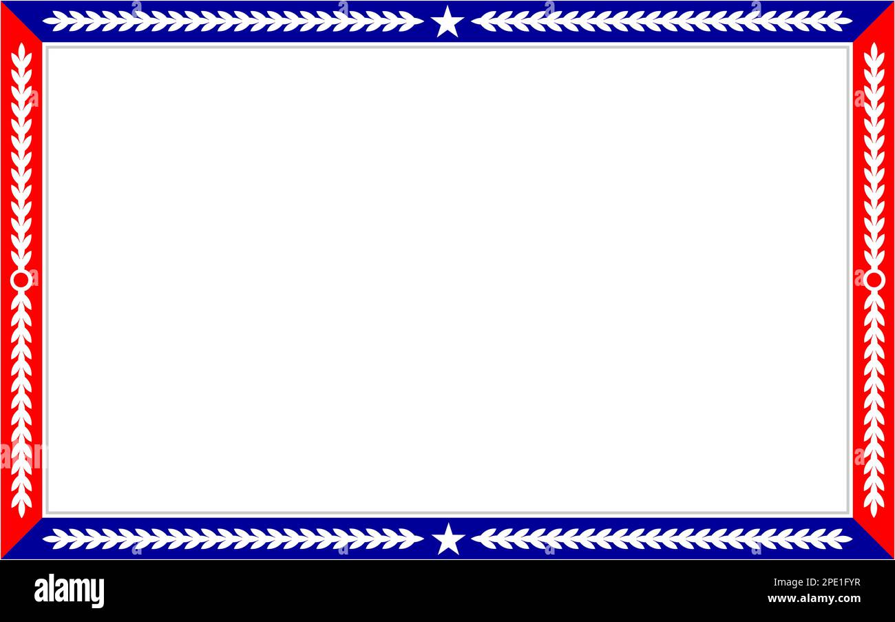 Patriotic Border Black And White