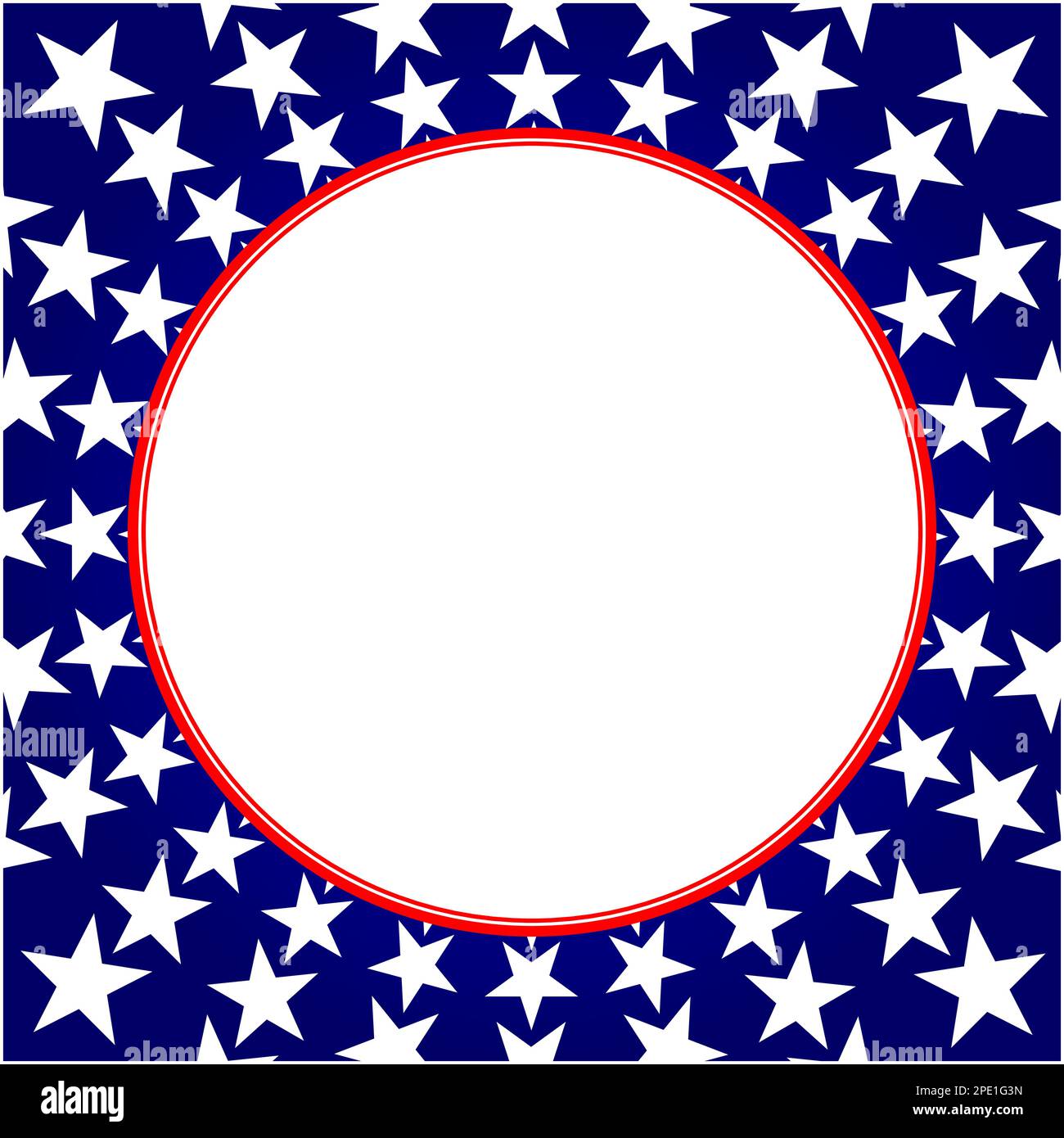 American round frame with stars symbols of the US flag Stock Vector ...