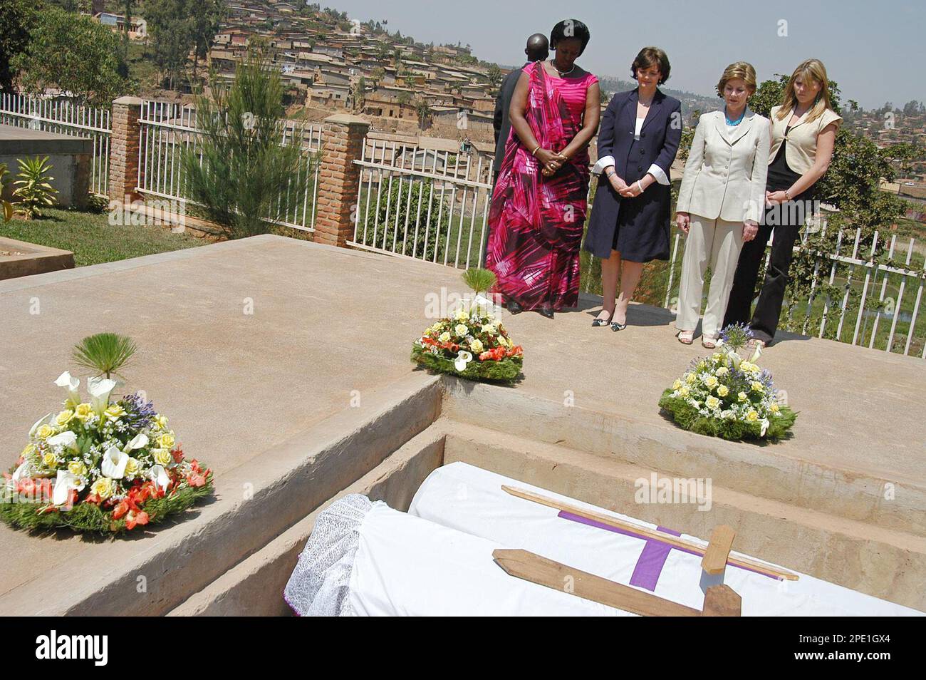 From left to right, Rwandan first lady Jeanette Kagame, the wife of ...