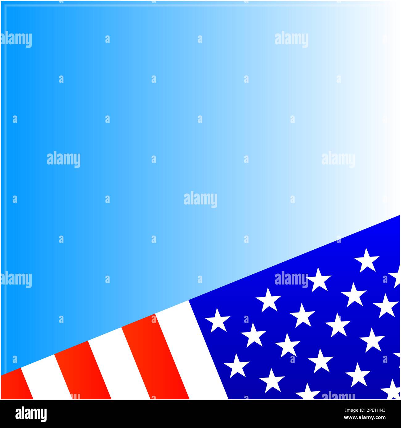 American flag symbols patriotic background frame corner with empty ...