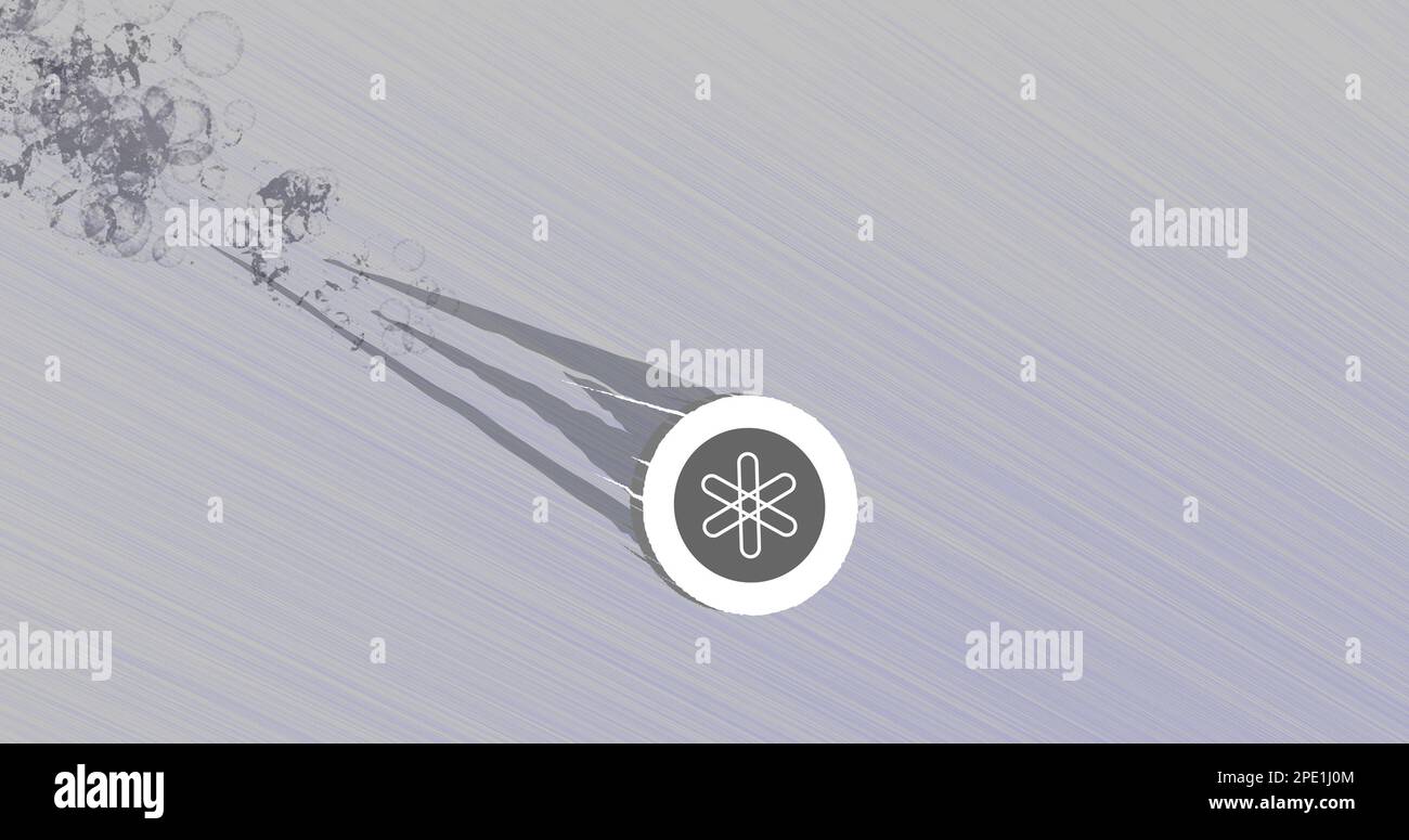 $ATOM crypto COSMOS coin falling from the moon Stock Photo - Alamy