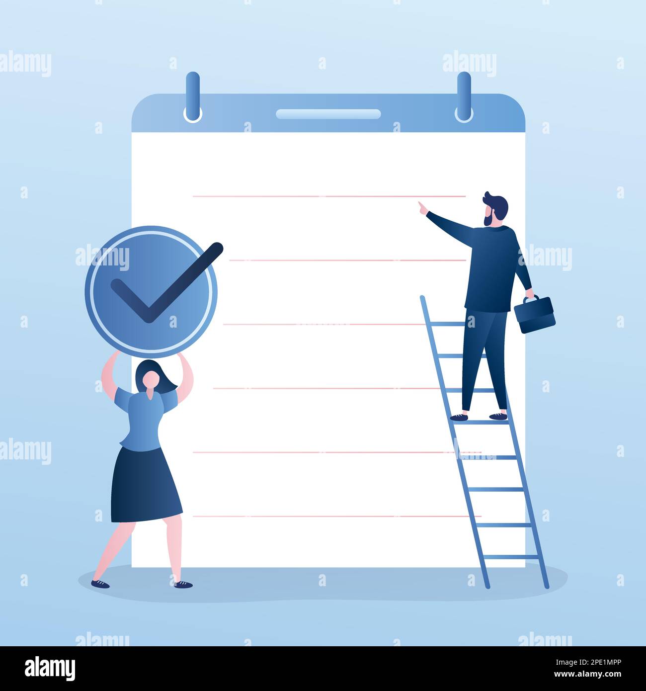 Priorities in work and schedule.Businesspeople and timetable. Time ...