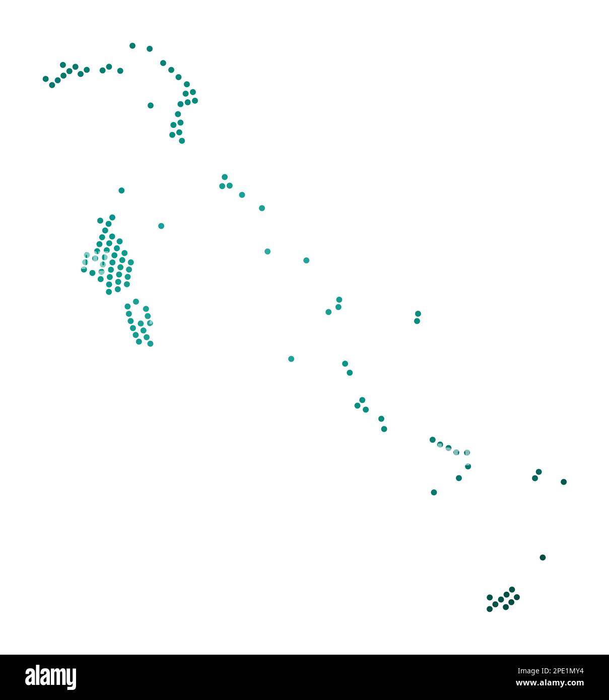 Bahamas dotted map. Digital style shape of Bahamas. Tech icon of the ...