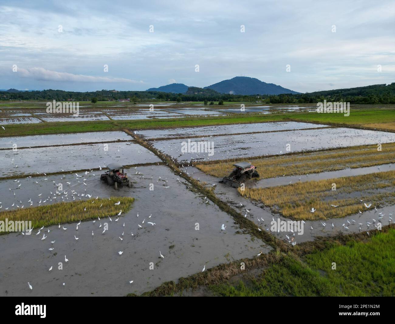 Seberang Perai, Penang, Malaysia - Oct 16 2022: Aerial view two ...