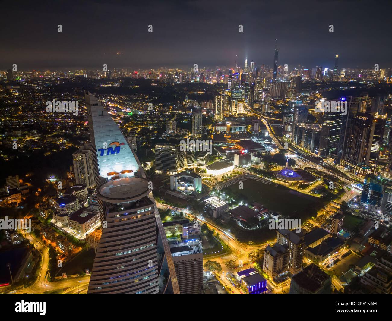 Lembah Pantai, Selangor, Malaysia - Nov 09 2022: Aerial view TM Telekom ...