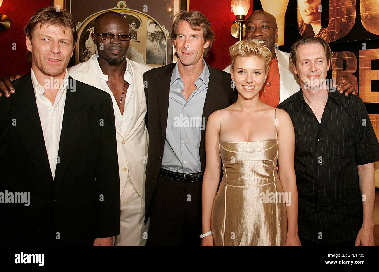 The cast of "The Island" pose at the preview of the Dreamworks feature ...