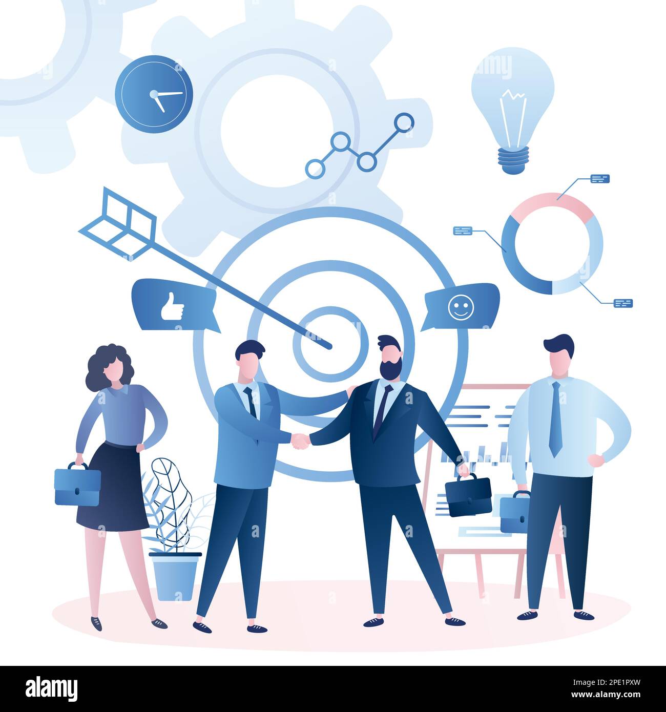 Business people handshake, successful negotiations concept. Male and ... Business people handshake, successful negotiations concept. Male and ...