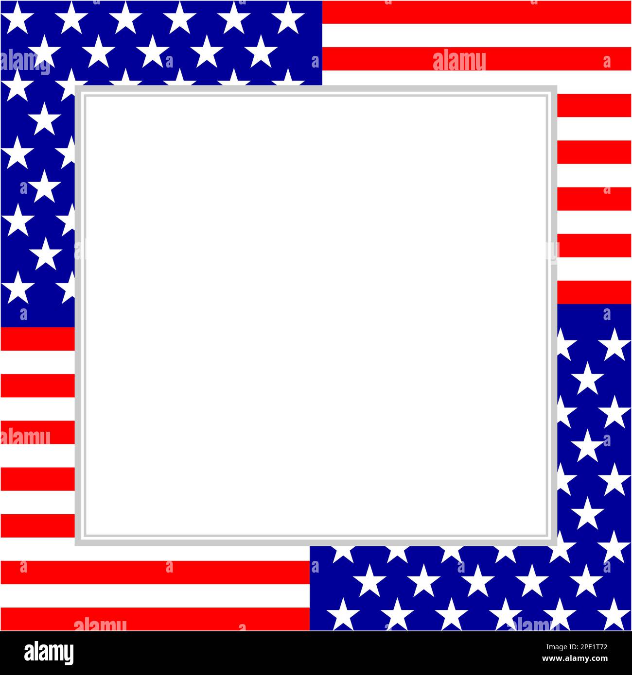 Patriotic Border Black And White