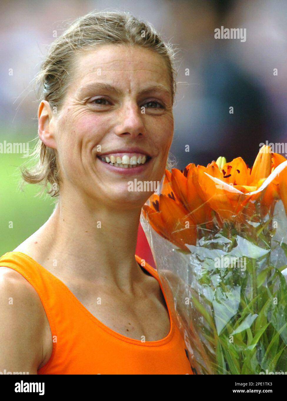 Marit Van Eupen of the Netherlands smiles after winning the Women's ...