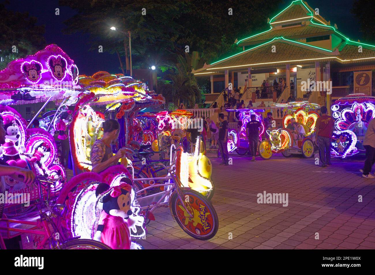 Malaysia, Melaka, Malacca, cycle rickshaws, sightseeing, tourism Stock ...
