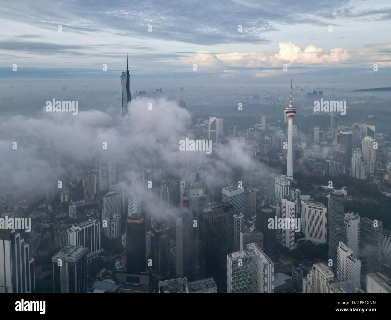 Bukit Bintang, Kuala Lumpur, Malaysia - Nov 13 2022: The tall spire of ...