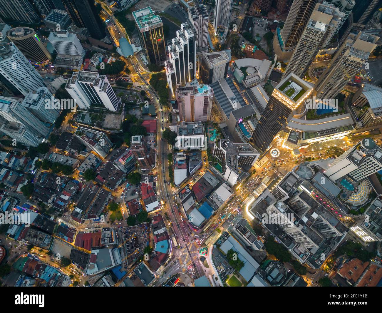 Bukit Bintang, Kuala Lumpur, Malaysia - Nov 28 2022: Top down view ...