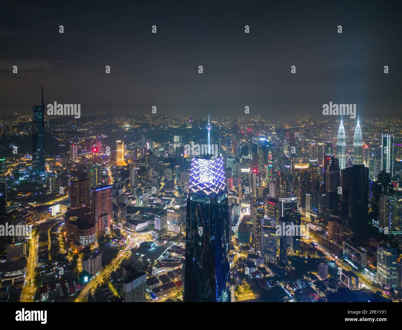 Bukit Bintang, Kuala Lumpur, Malaysia - Nov 28 2022: Kuala Lumpur skyline TRX Exchange 106, KLCC ...